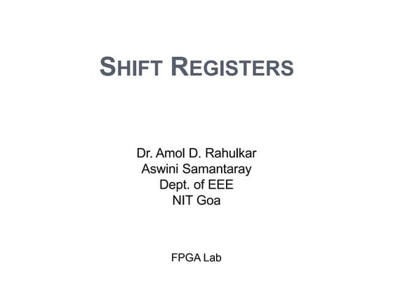 Universal Shift Register Using Verilogp Ppt