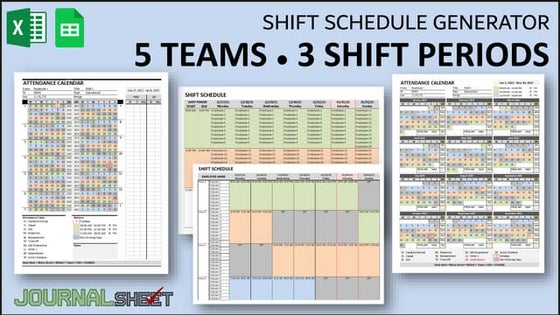 Shift Schedule Generator 3 Teams 2 Shift Periods | PPT