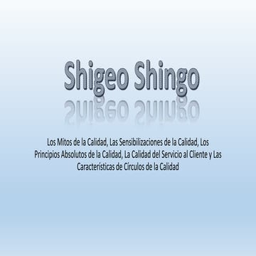 Shigeo shingo | PPTX