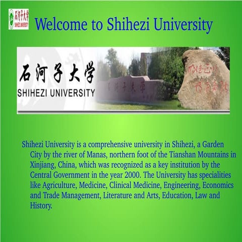Shihezi university | PPT