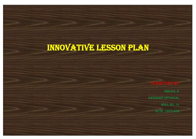 Lesson plan saranya | PDF