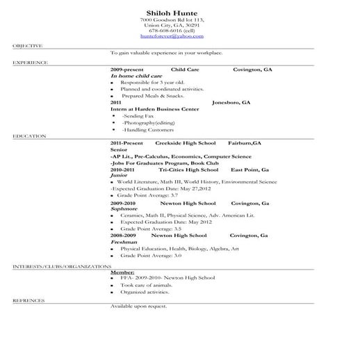 Shiloh's resume | RTF