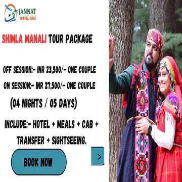 Shimla Manali Tour Package Book Now 4N/5D Best Price | PPT