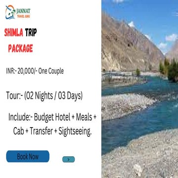 Shimla Tour Packages Book Shimla Tour and Plan your Shimla Trip | PPT