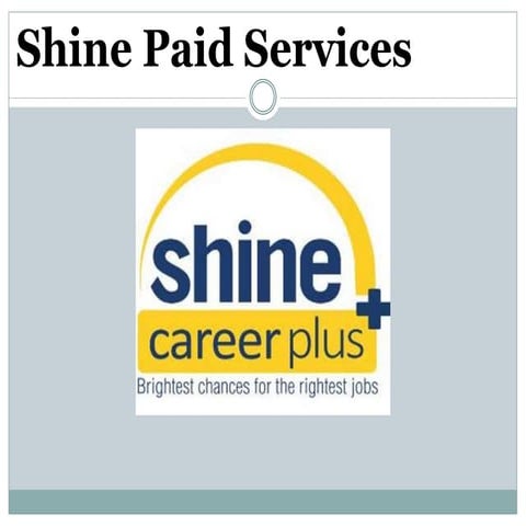 Shine.com paid services | PPT