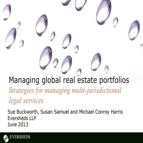 Shine webinar managing global real estate portfolios | PPT