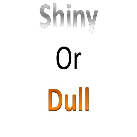 Shiny or dull | PPTX