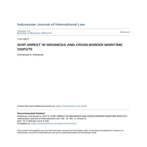 SHIP ARREST IN INDONESIA AND CROSS-BORDER MARITIME DISPUTE.pdf