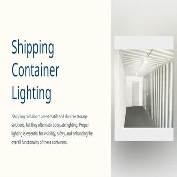 Shipping Container Solar Lighting Kits - Sun-In-One | PPTX
