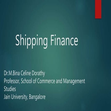 Shipping Finance | PPTX