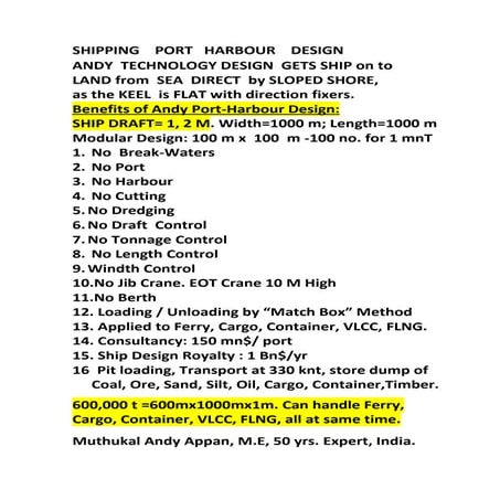Shipping port harbour design | PDF