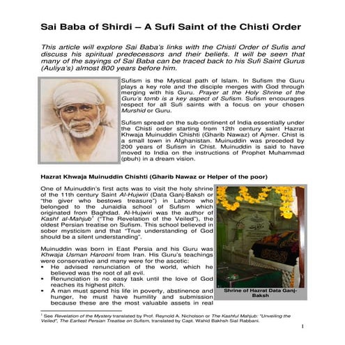 Shirdi Sai Baba | PDF