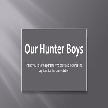 Our Hunter Boys | PDF