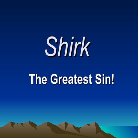 Shirk for Dummies! | PPT | Islam | Religion & Spirituality