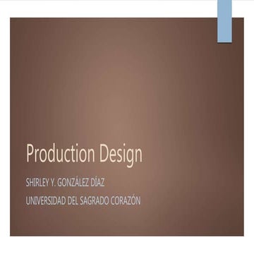Production Design Basics | PPT