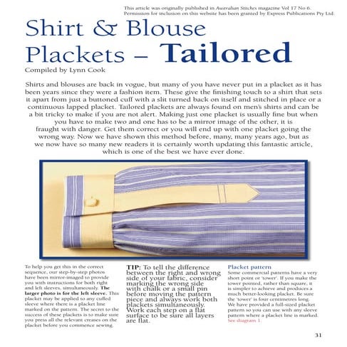Shirt plackets | PDF