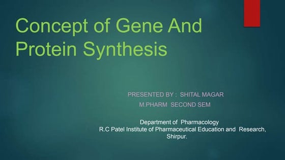 The structure & function of genes | PPTX | Genetics | Science
