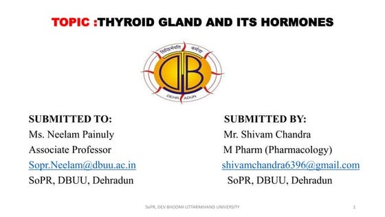 Thyroid hormone (The Guyton and Hall physiology) | PPT