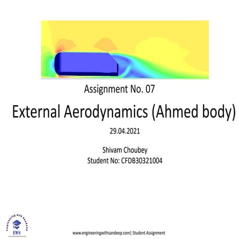 External Aerodynamics (Ahmed body) | PDF
