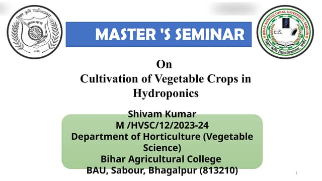 smart hydroponic system | PPTX