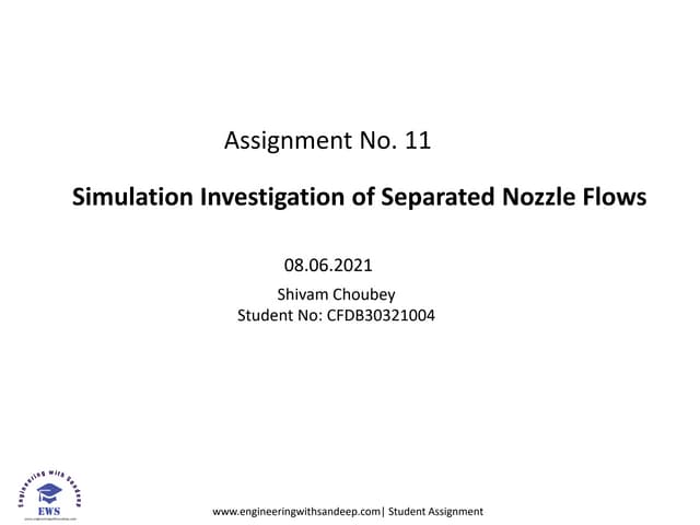 Simulation Investigation Of Separated Nozzle Flows Ppt