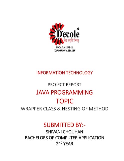 Data types in java | PPTX | Programming Languages | Computing
