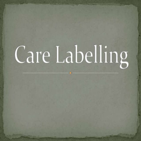 care labelling | PPTX
