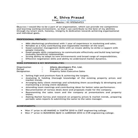 Shiva resume | PDF