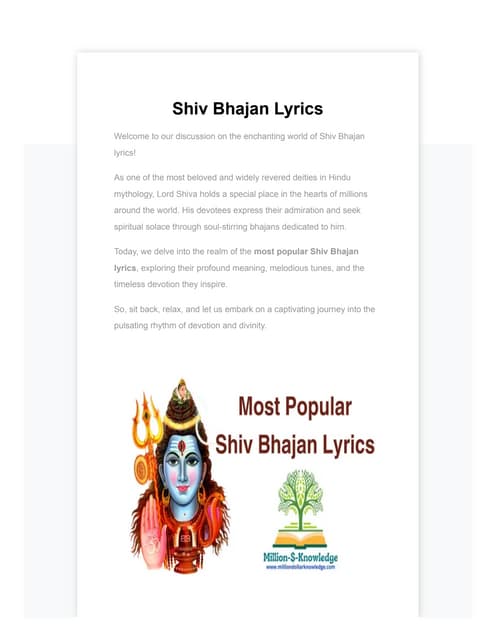 Top 8 Krishna Bhajan Lyrics in English.pdf | Religious (Music and Audio) | Music