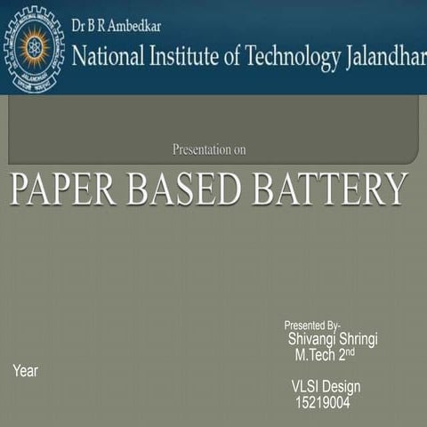paper battery | PPT