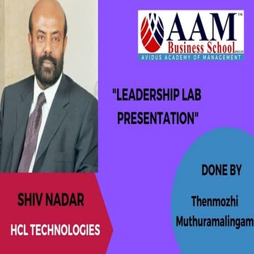 Shiv nadar – a successful entrepreneur | PPTX