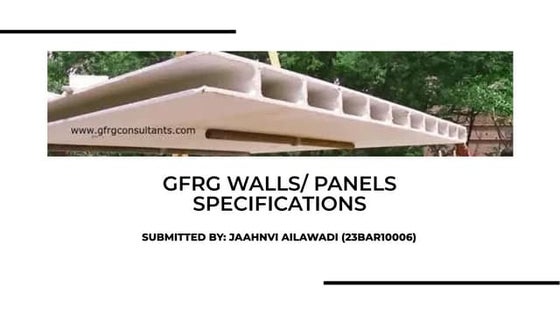 Glass Fiber Reinforced Gypsum (GFRG) Panel | PPTX | Civil Engineering Industry | Industries