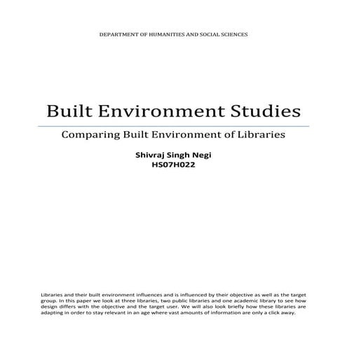 PUBLIC LIBRARY CASE STUDY | PDF