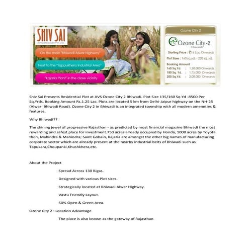ozone city 2 bhiwad | DOCX