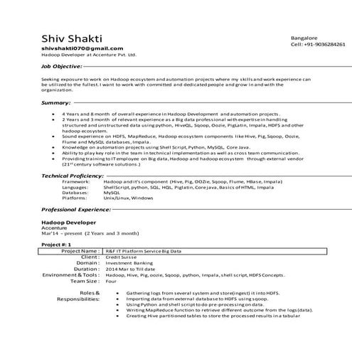 Shiv shakti resume | DOCX | Databases | Computer Software and Applications