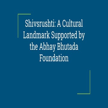Shivsrushti - A Cultural Landmark Supported by the Abhay Bhutada ...