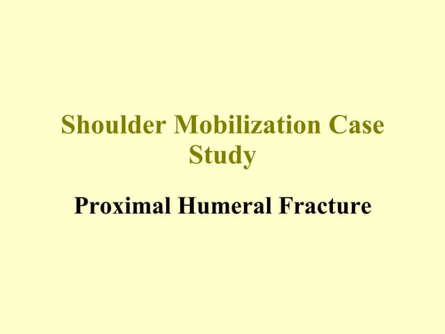 Shoulder Joint Mobilization Pdf