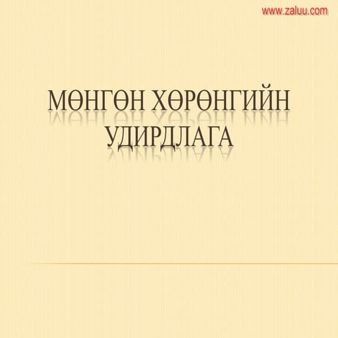 Mungun hurungiin udirdlaga | PDF