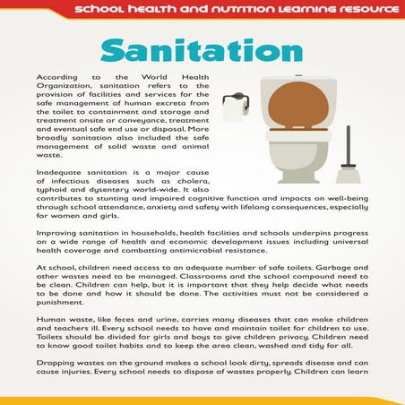 SHN Learning Resource Sanitation for health 6 | PDF