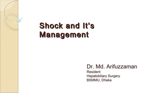 Shock and its nursing management | PPT
