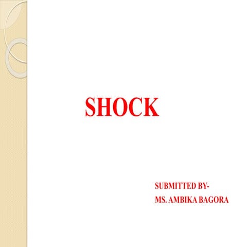Shock and its nursing management | PPT