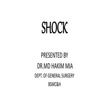 MANAGEMENT OF SHOCK | PPTX
