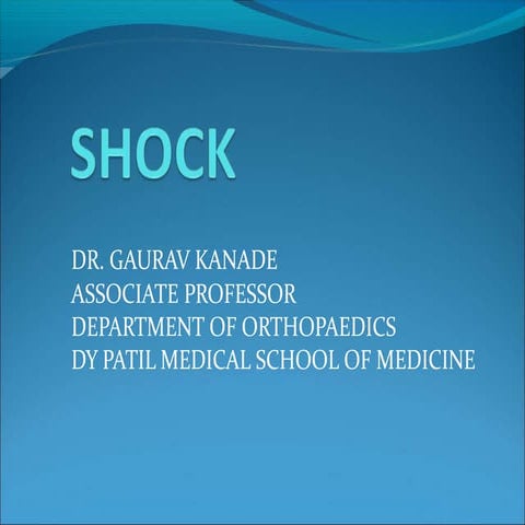 shock.pptx | Heart and Cardiovascular Diseases | Diseases and Conditions