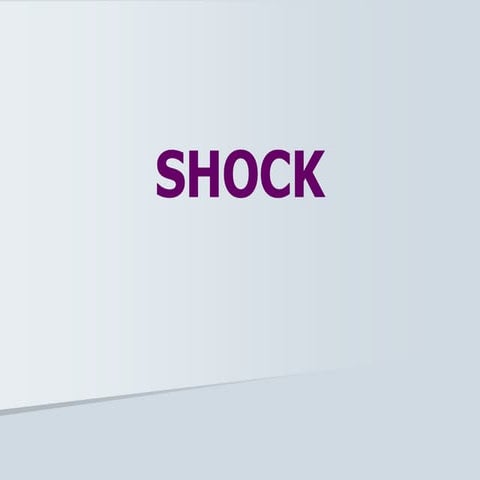 SHOCK in dentistry causes and its management | PPTX