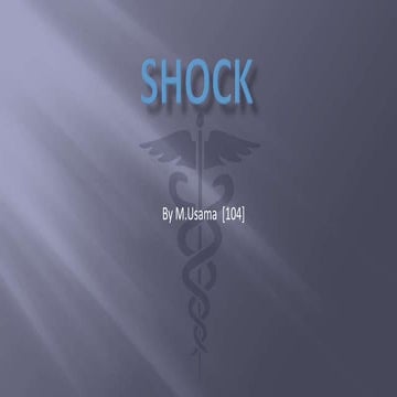 SHOCK and its Management in medical.pptx