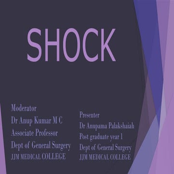 shock.pptx various type of shocks and their features | PPTX