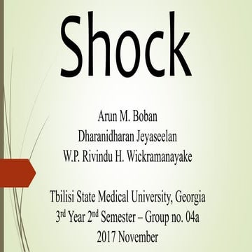 Shock - Presentation by us (Rivin,Dhara,Arun) | PPTX