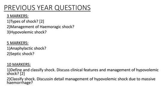 Shock and its nursing management | PPT