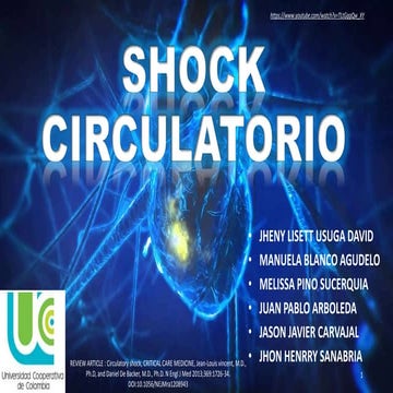 Shock circulatorio | PPTX
