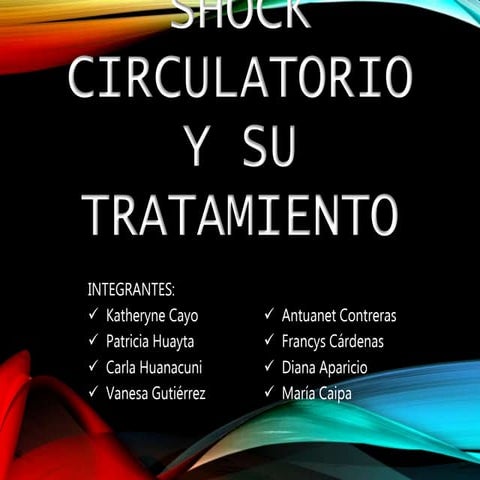 Shock circulatorio y su tratamiento | PPTX
